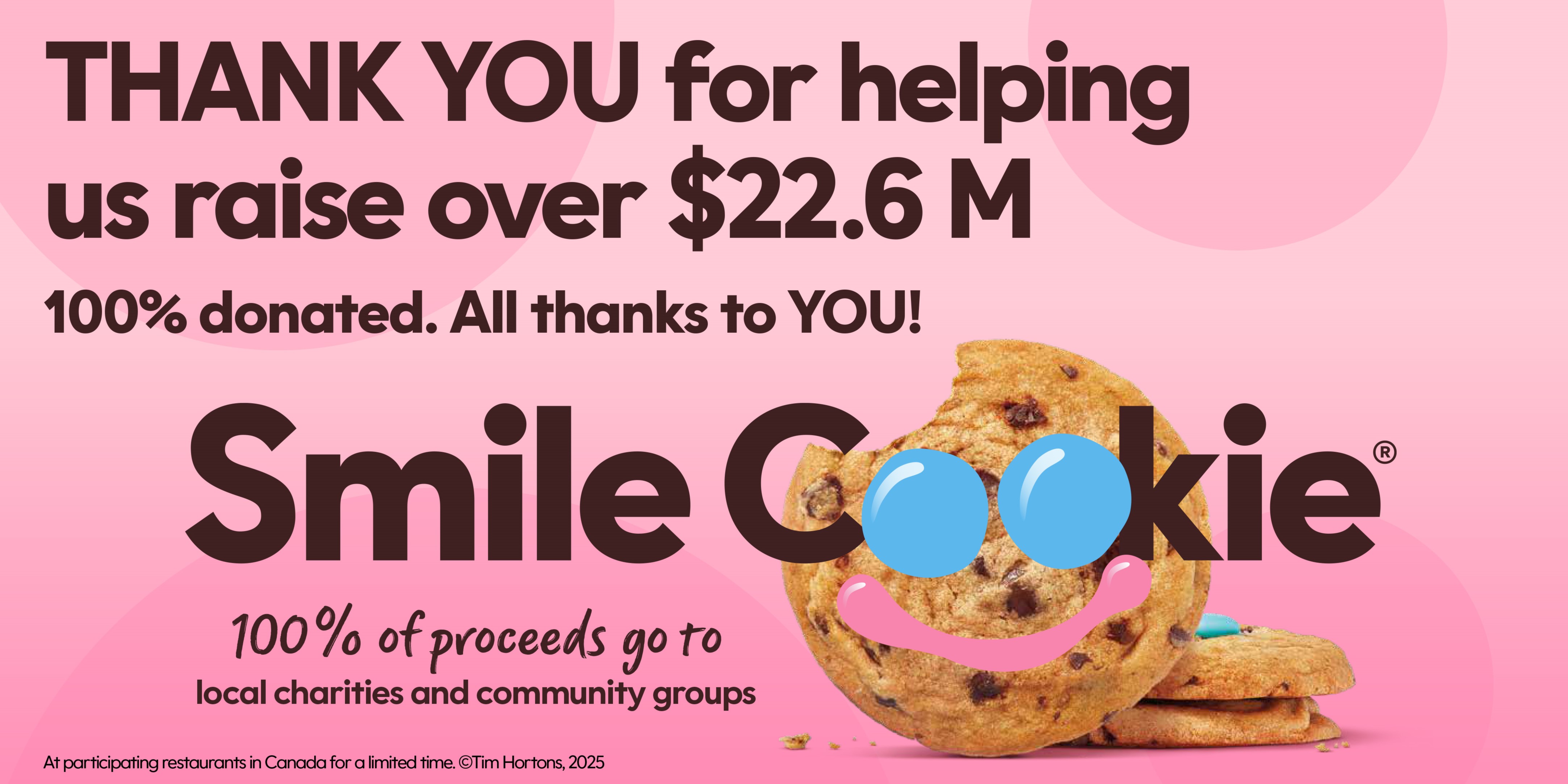 Tim Hortons Smile Cookie campaign raised record-breaking $22.6 million ...