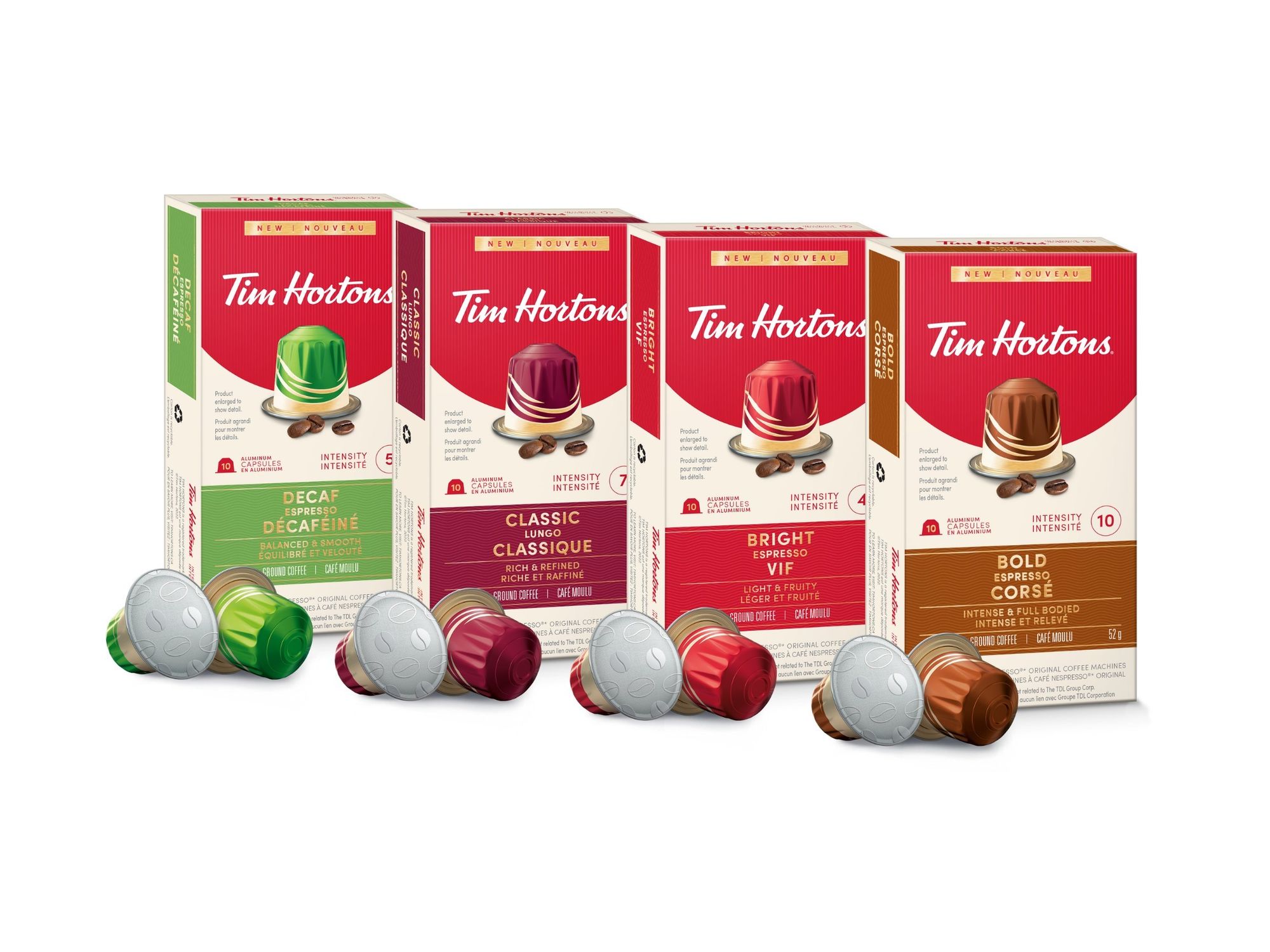 Tim Hortons® Espresso Capsules, compatible with Nespresso® Original ...